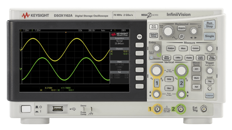 Sale: Keysight Used DSOX1102A Oscilloscope: 70/100 MHz, 2 Analog ...